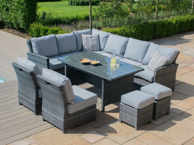 Maze Rattan Extending Kingston Corner Dining Set 2024 www.alhudapk